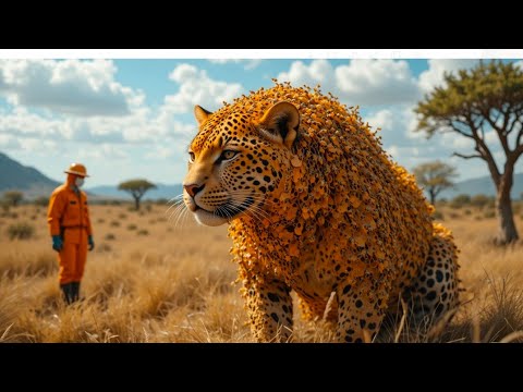 Rescue story : LEOPARD Infected with Millions of honey bees Rescued by ...
