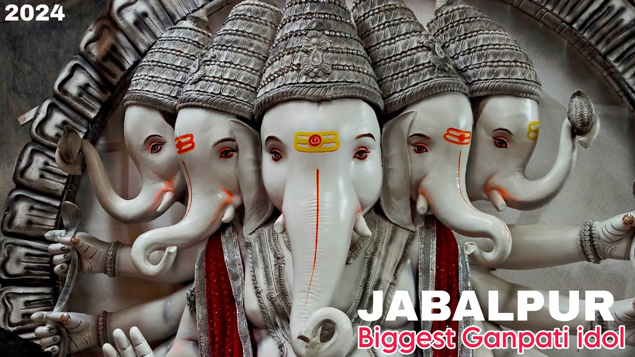 Jabalpur Biggest Ganpati idol 😍2024 Panch Mukhi Ganesh Pratima, Yadav ...