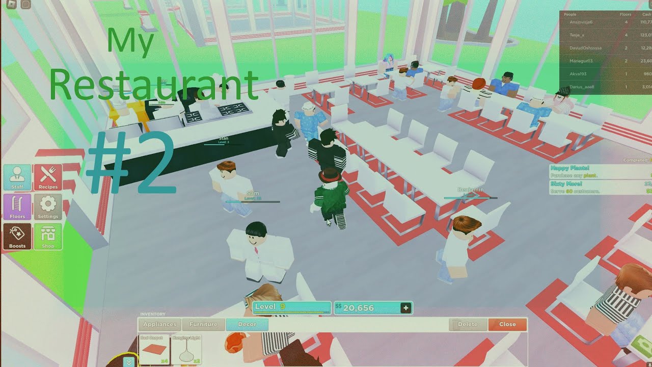 Playing My Restaurant Roblox #2 - the best restaurant ever! - YouTube