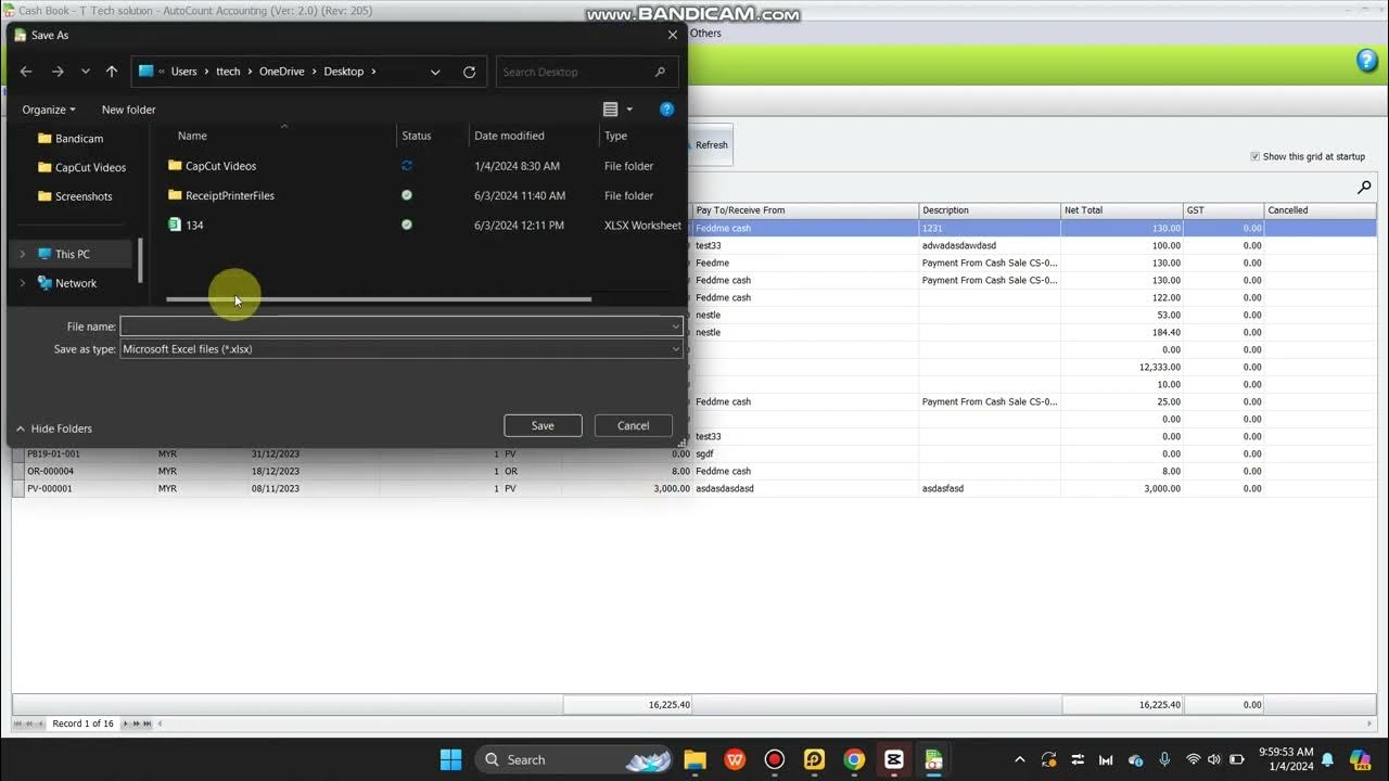 HOW TO EXPORT ANY PAGE TO EXCEL AUTOCOUNT - YouTube