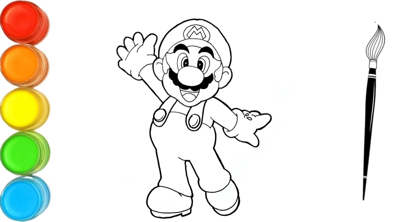 How to Draw and Paint SUPER MARIO BROS (Tutorial Inspired by the Movie ...