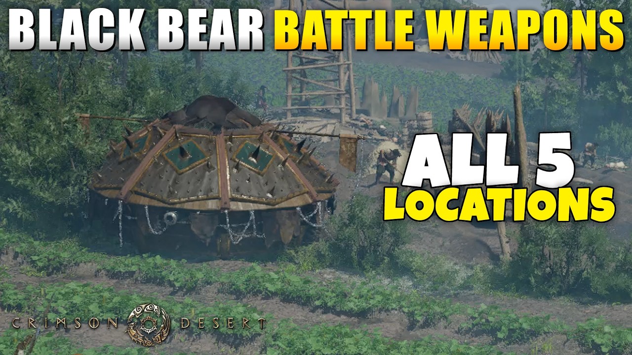 Crimson Desert - How to Destroy the Black Bears Battle Weapons (Hidden ...