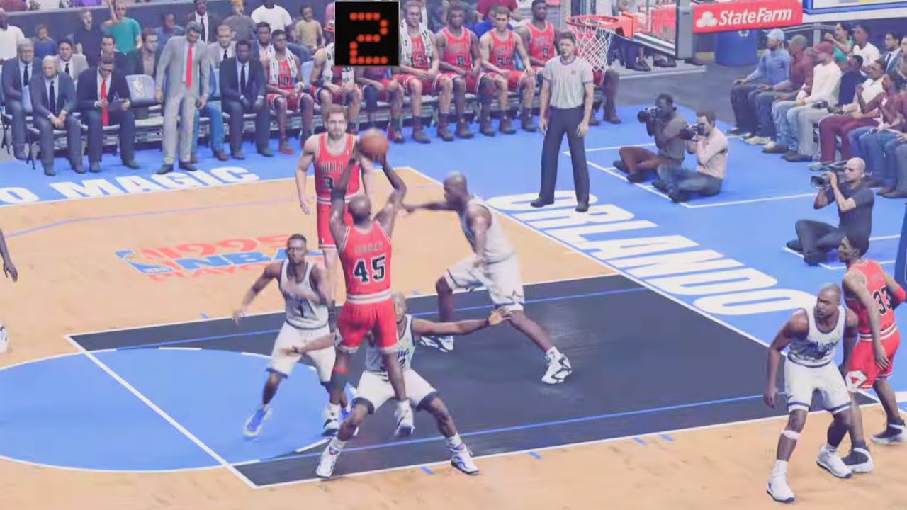 Michael Jordan #45 Fadeaway Jumper | 1995 NBA Playoffs ECSF G1: Bulls ...