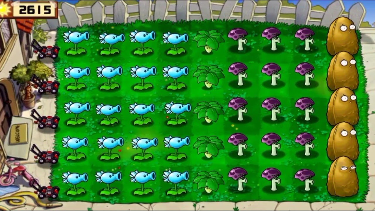 Plants vs Zombies | Snow Pea + Scaredy Shroom vs All Zombies Gameplay ...