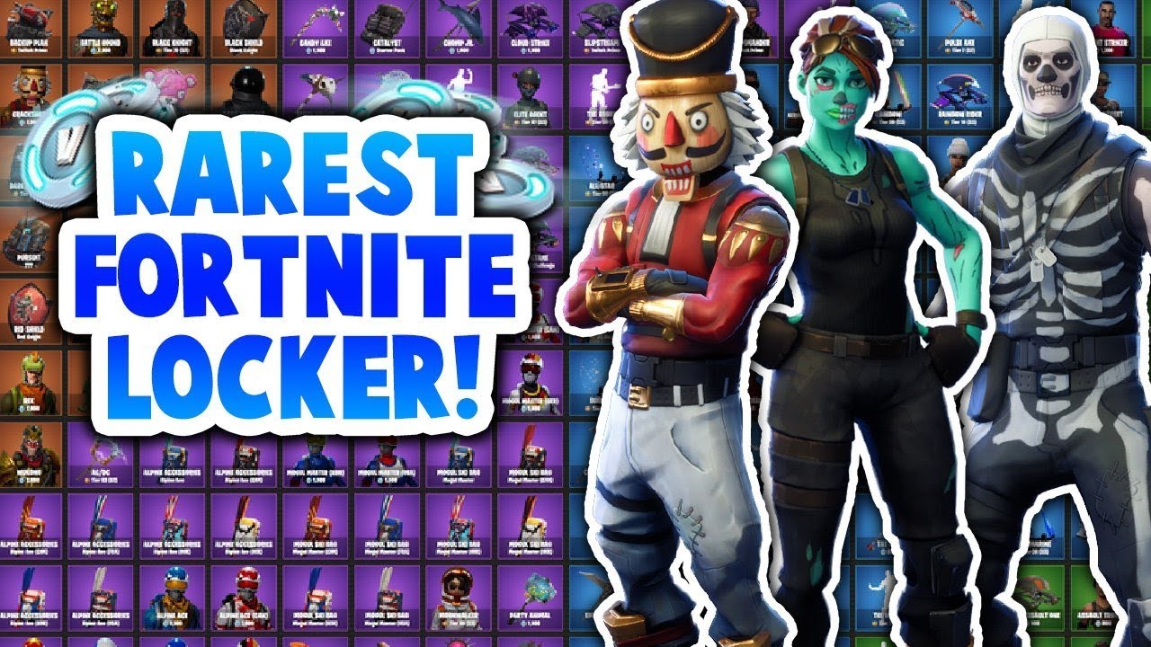 RAREST FORTNITE ACCOUNT SHOWCASE?! (SKULL TROOPER AND MORE) | OVER ...
