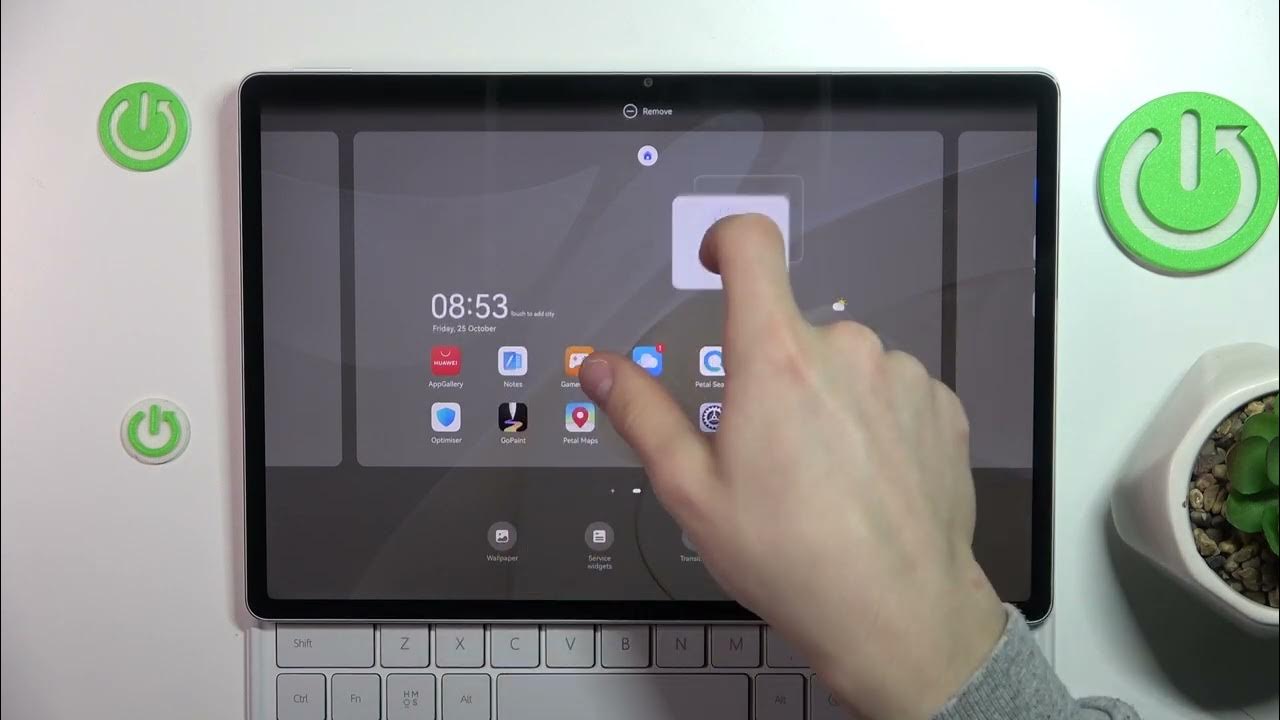 Huawei matepad 12x - How to manage home screen widgets? - YouTube
