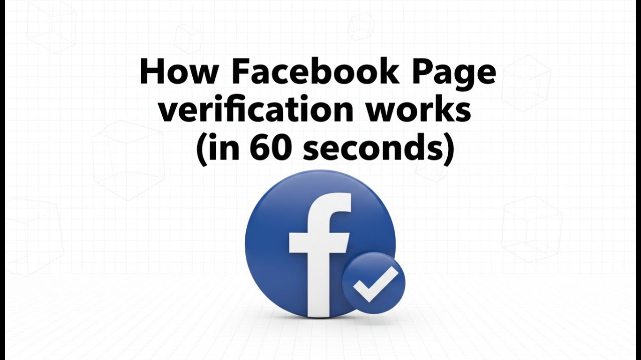 How Facebook Page verification works (in 60 seconds) - YouTube