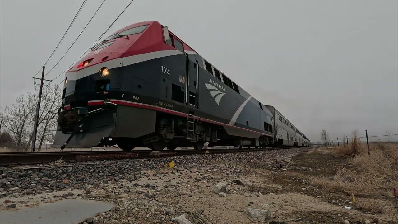 Amtrak Front Range Special at Dillon Road - AMTK 174 Leading - March 8, 2024 - YouTube