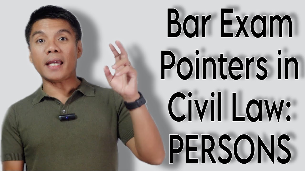 Bar Exam Pointers in Civil Law: Persons - YouTube