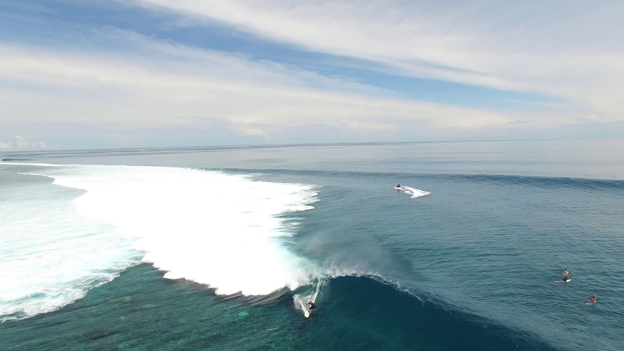 Fiji Arial Drone Footage Cloudbreak Surf Edit - YouTube