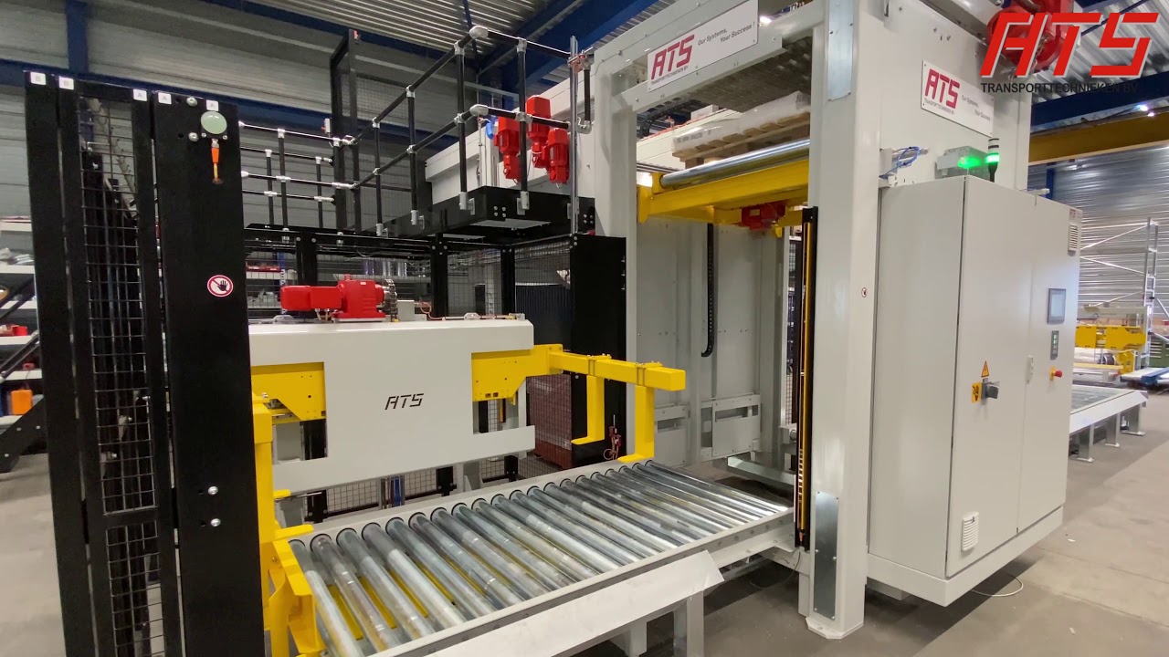 Bag emptying machine / debagger with bale press - YouTube