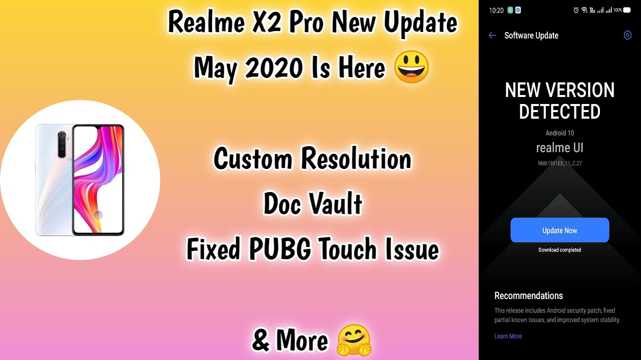 Realme X2 Pro New Update May 2020 | Realme X2 Pro C.27 Update | Realme ...