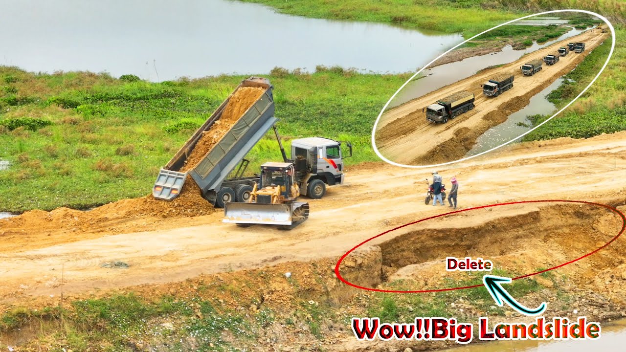 Wonderful Dozer Heavy Clearing Land In Water For Building Road Special ...