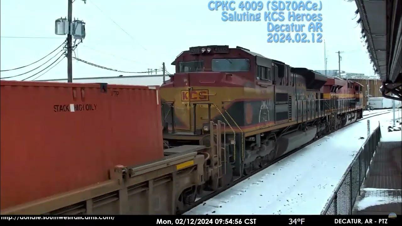 CPKC 4009 - Saluting KCS Heroes passing Decatur AR - 2024.02.12 - YouTube