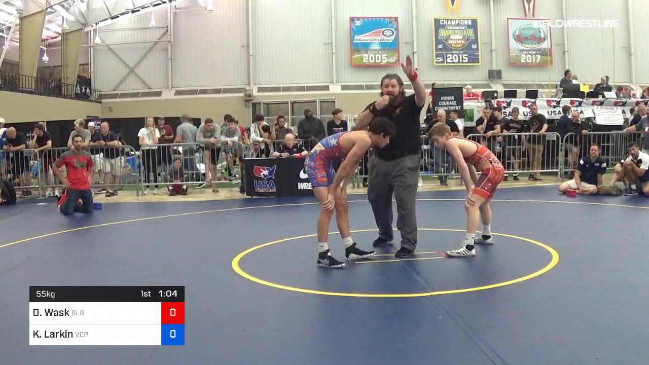 55 Kg Round Of 32 Daniel Wask Blair Academy Vs Kaleb Larkin Valiant ...