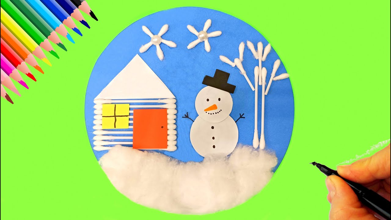 Kardan Adam Etkinliği ☃ Pamuk ile Kardan adam Yap - Anaokulu ...