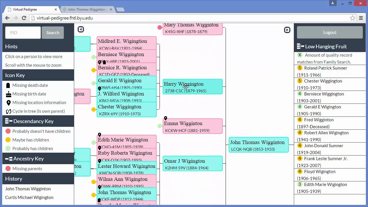 Virtual Pedigree RootsTech Innovator Challenge - YouTube
