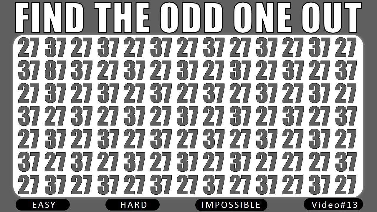 Find The Odd One Out । Numbers and Letters Edition । Quiz Odd One Out ...