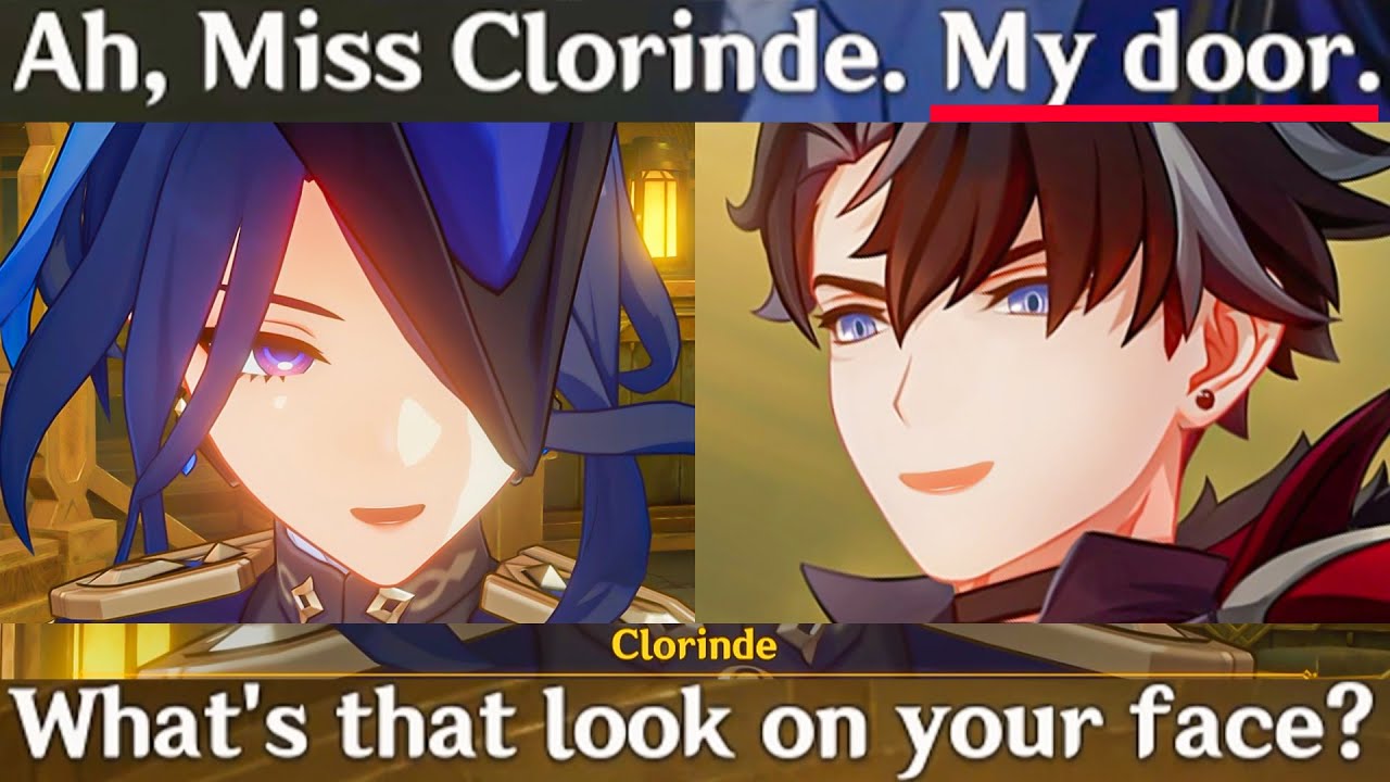 #NEWSHIP??😎😎 CLORINDE x WRIOTHESLEY Moments Cutscene Genshin Impact ...