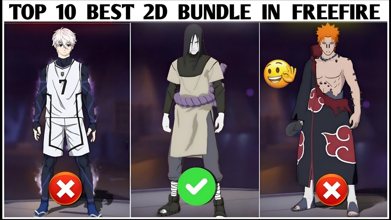 Top 10 Free Fire 2D Bundles - The Coolest & Rarest - YouTube