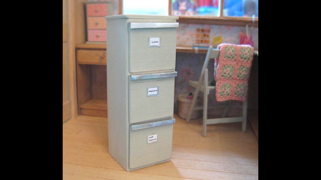 1/12th Scale Craft Shed Tutorial #11 Filing Cabinet - YouTube