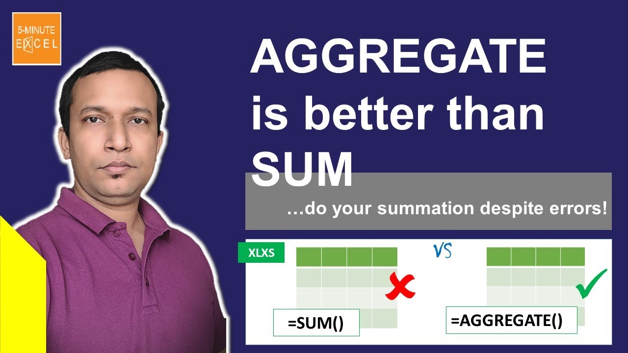 No More Sum Errors With The Aggregate Function In Excel Boss Of All Functions Aggregate Sum 