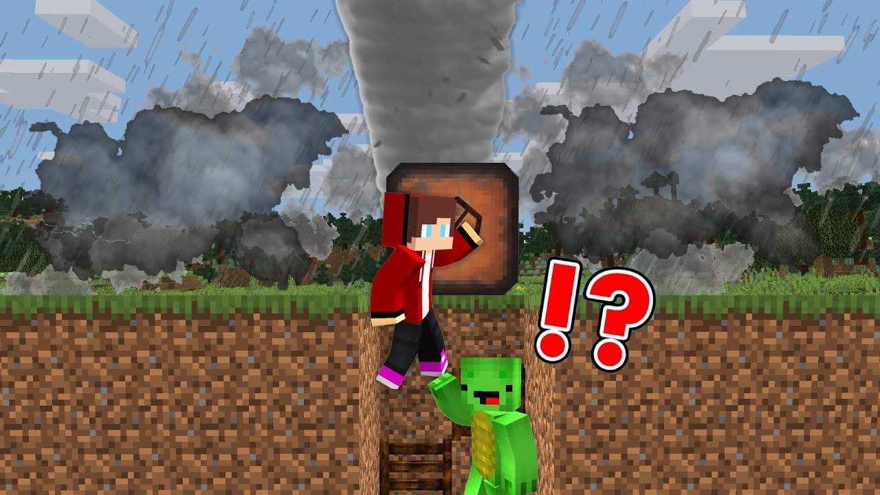 Mikey & JJ Survived an EPIC TORNADO in the Doomsday Bunker - Maizen - YouTube