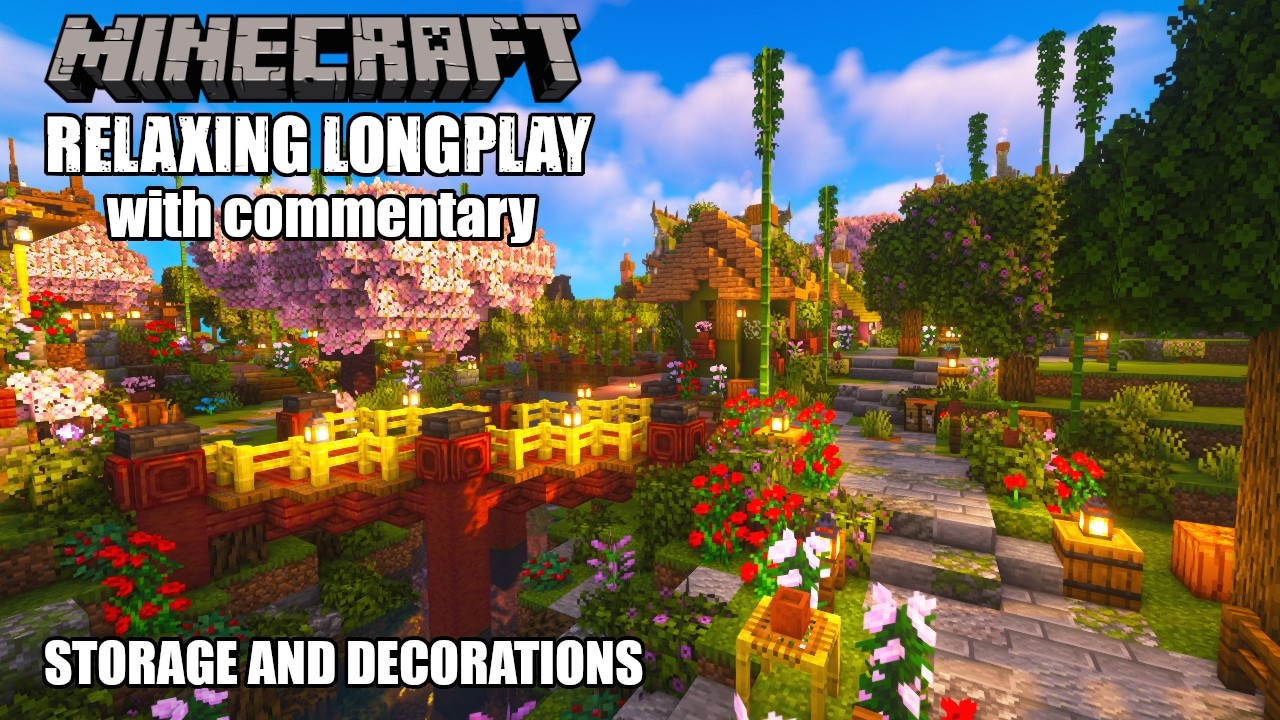 Storage House and Decorations - Minecraft Relaxing Longplay - YouTube