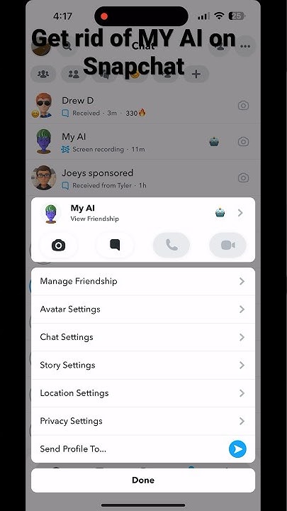 How to remove my AI on Snapchat - YouTube
