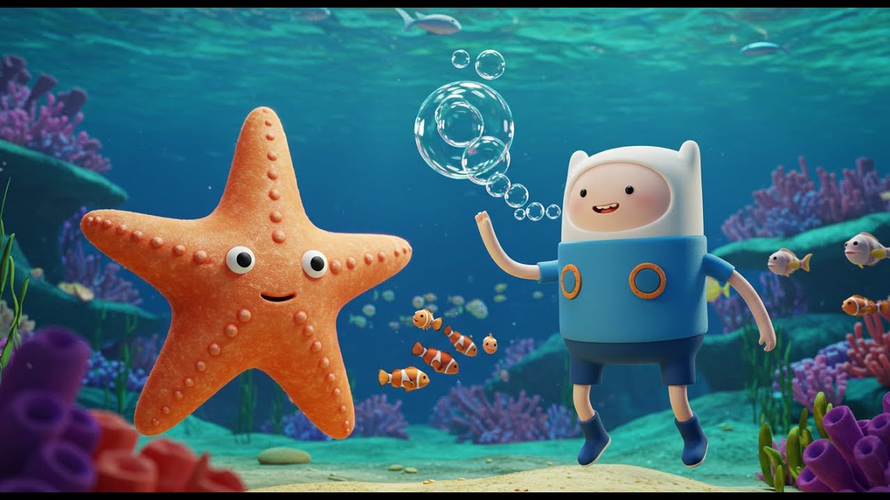 The Starfish Submarine Adventure of Little Finn | Kids Songs & Animated ...