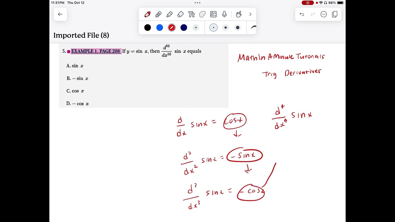 The 50th Derivative Of A Function AP Calculus How To YouTube The 50th Derivative Of A Function AP Calculus How To YouTube