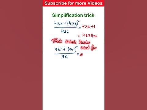 Simplification | Trick | Simplify in just seconds | UPSC | GPSC | Bank Exam - YouTube