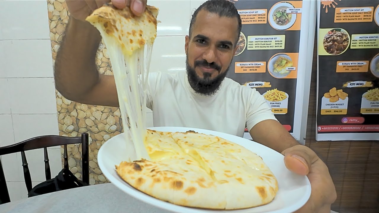 I Found The BEST CHEESE NAAN | Garlic Cheese Naan | Mozzarella Cheese ...