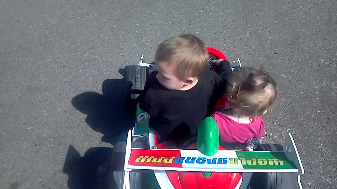 Babies driving a race car part part two - YouTube