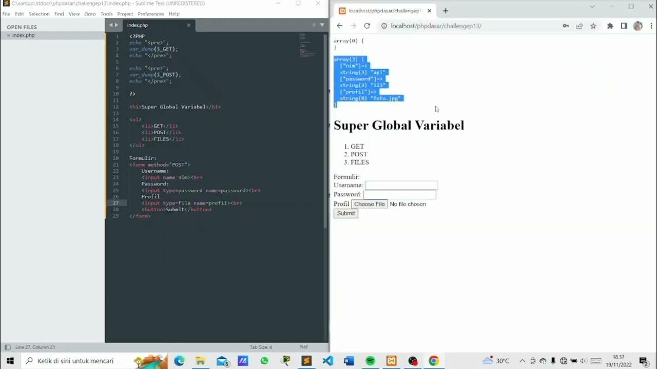 PWEB P13 PHP upload challenge - YouTube