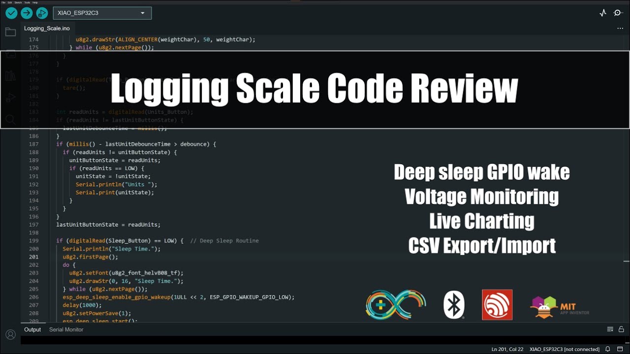 Logging Scale Code Overview Arduinoapp Inventor Youtube 3838