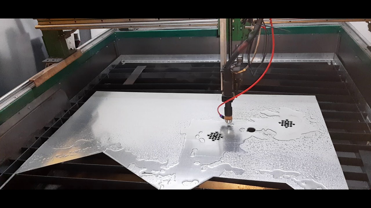 test plasma cutting with water cooling - YouTube