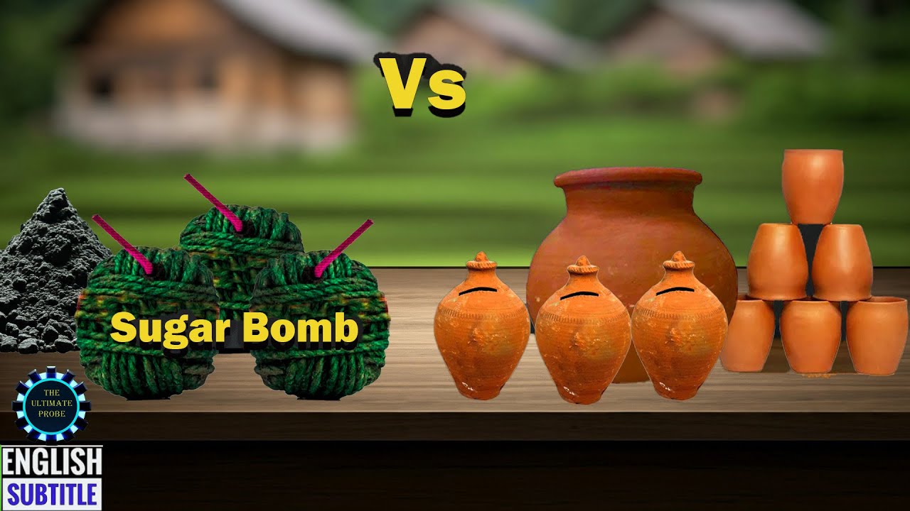 Sugar Bomb Vs Clay Structures🔥🔥 | Dangerous Diwali Experiment 2024 ...