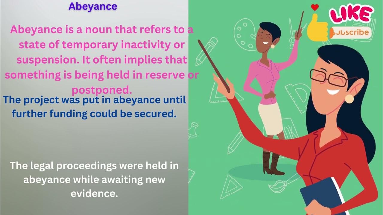 Abeyance Meaning In English With Example YouTube abeyance-meaning-in-english-with-example-youtube