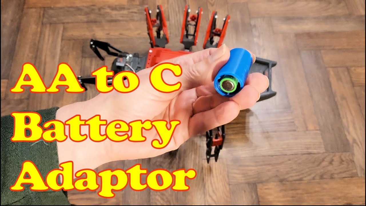 AA to C Battery Adaptors for the Meccano Meccaspider - YouTube