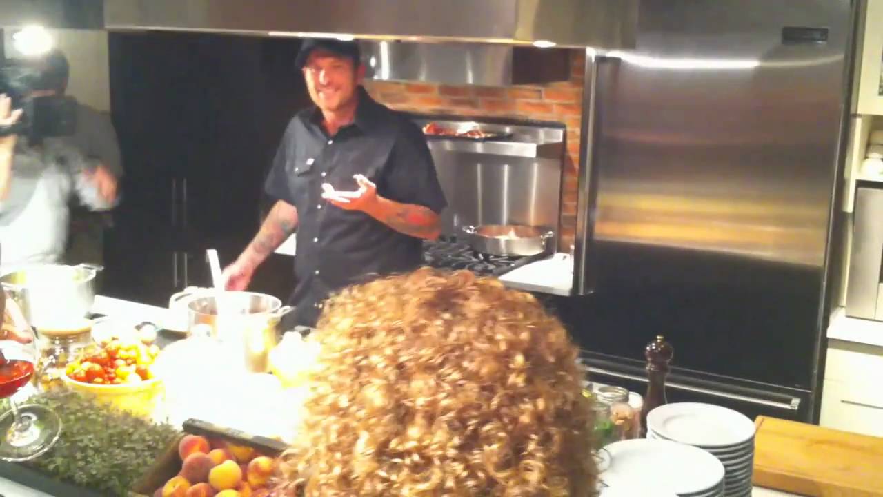 Food Network chef Chuck Hughes instructing Cook and Date guests! - YouTube