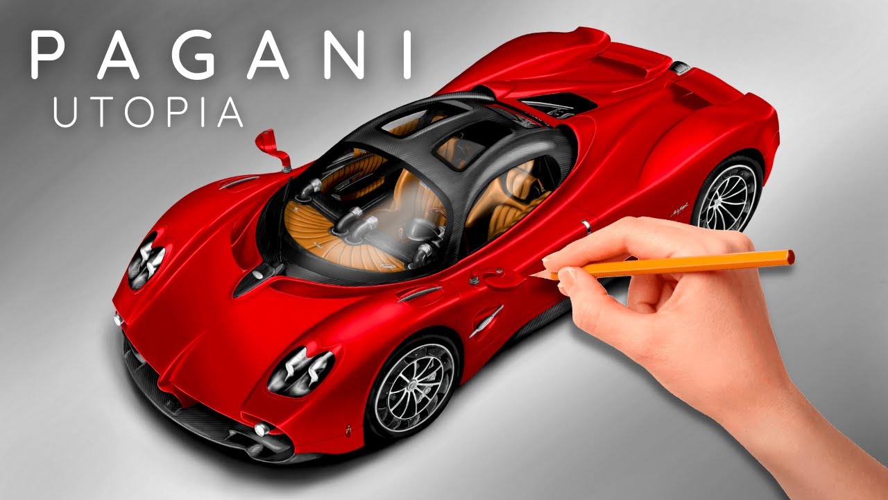 The Pagani UTOPIA Drawing Timelapse 1/2 - YouTube