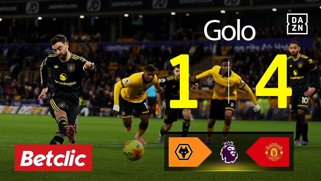 Golo de Bruno Fernandes | Wolves 1-4 Man United | Premier League 25/26 ...