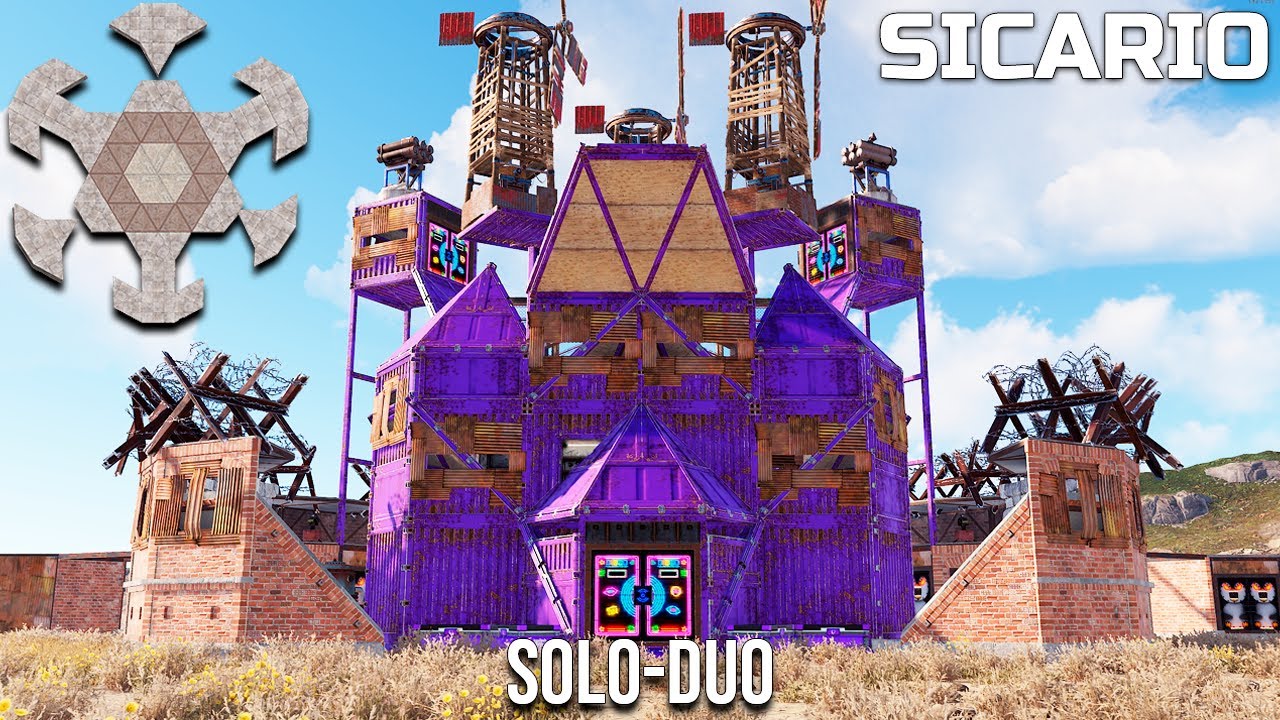 SICARIO - PERFECT SOLO/DUO with INSANE TURRETS , 4 WALLS & SMALL Upkeep ...