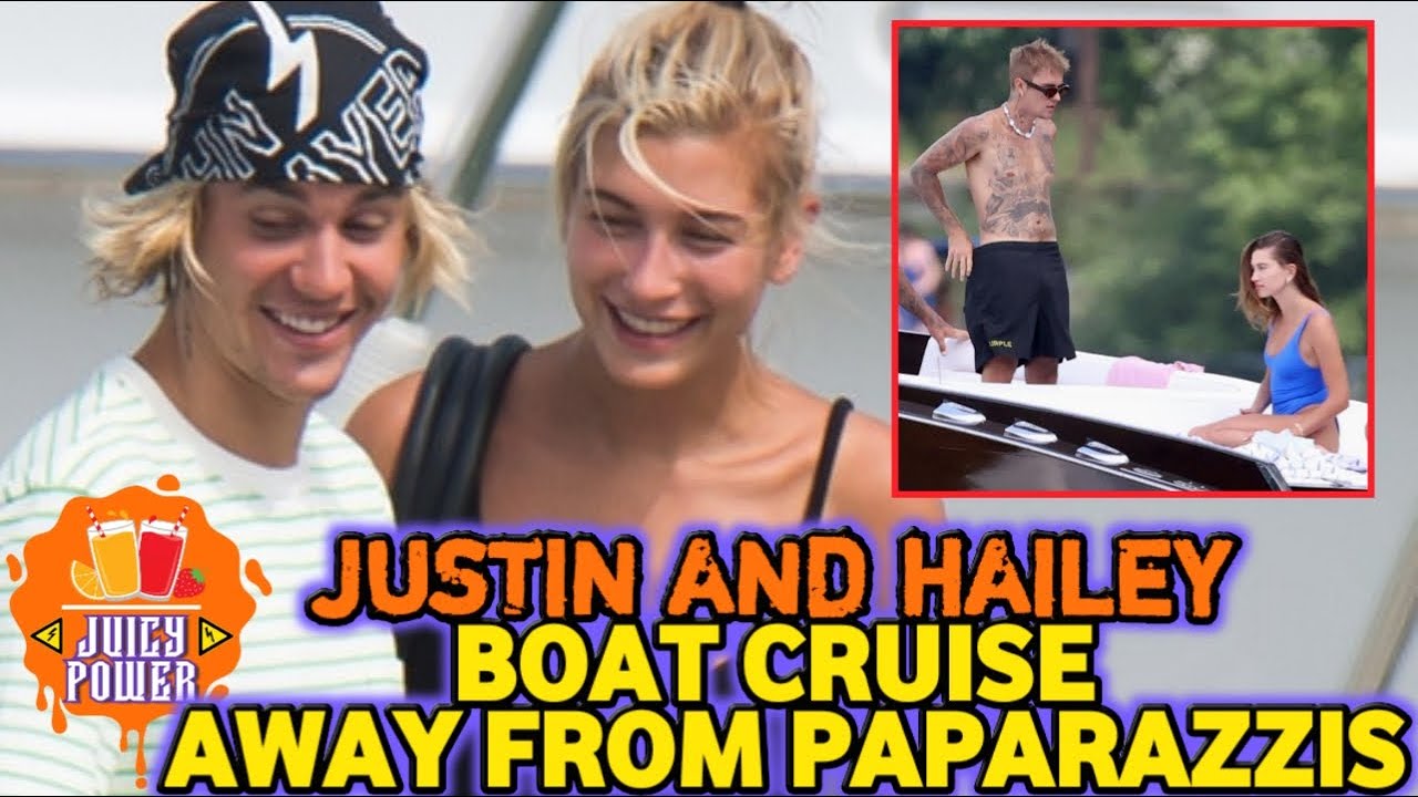 Justin Bieber and Hailey Bieber on Boat cruise away from PAPARAZZI ...
