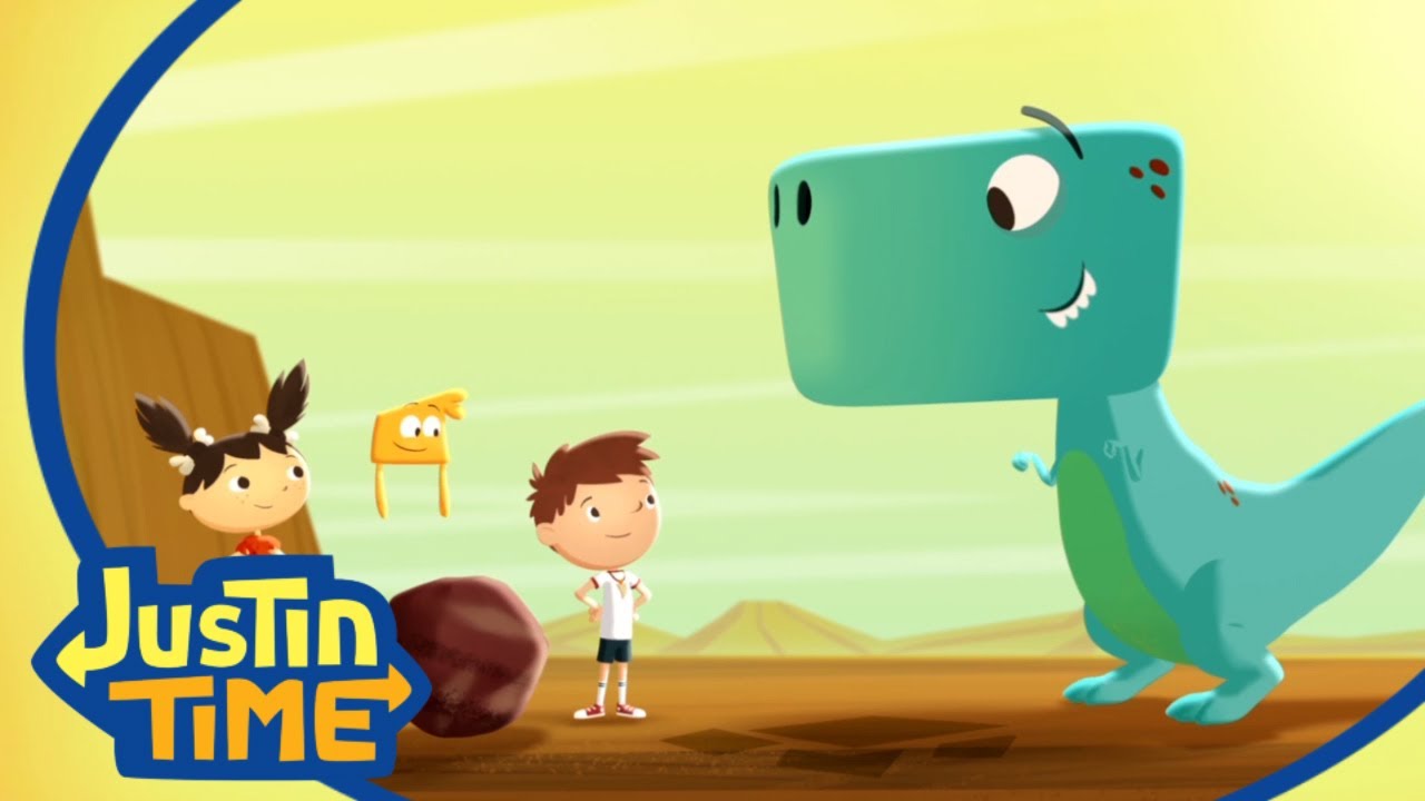 Playing Dinosaur Games | Justin Time Episode Clip - YouTube