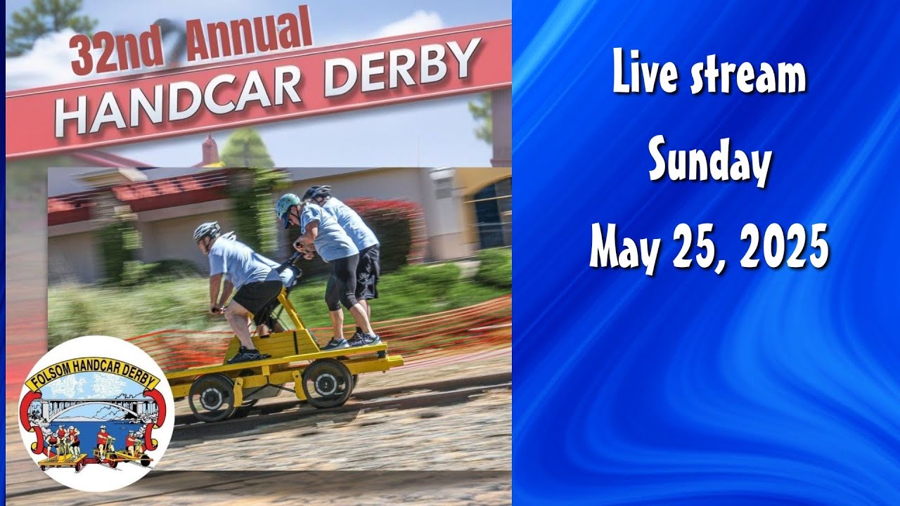32nd Annual Handcar Derby in Folsom California - YouTube