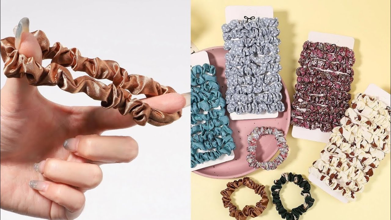 New Mini Scrunchie Design | Sew a mini scrunchie at home - YouTube