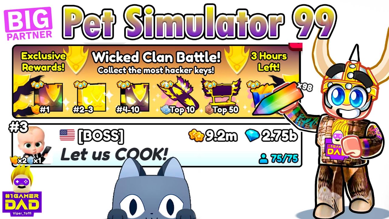 How did I get so many points in Wicked Clan Battle in pet Simulator 99 ...