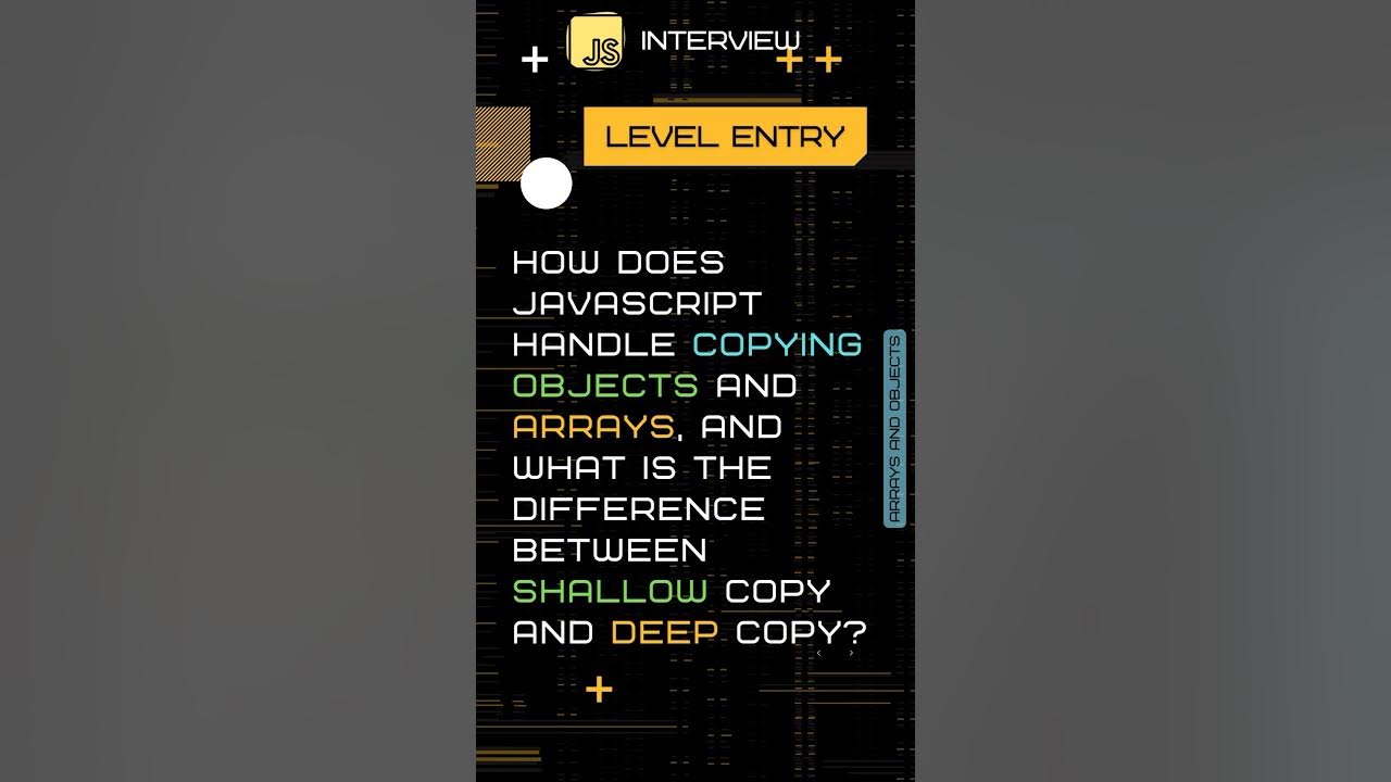 JavaScript, what is the difference between shallow copy and deep copy? #interview #shorts # ...